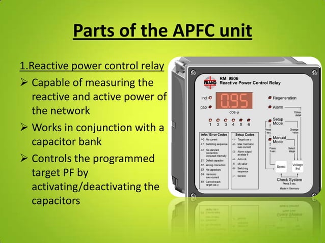 Automatic power factor correction unit | PPTX