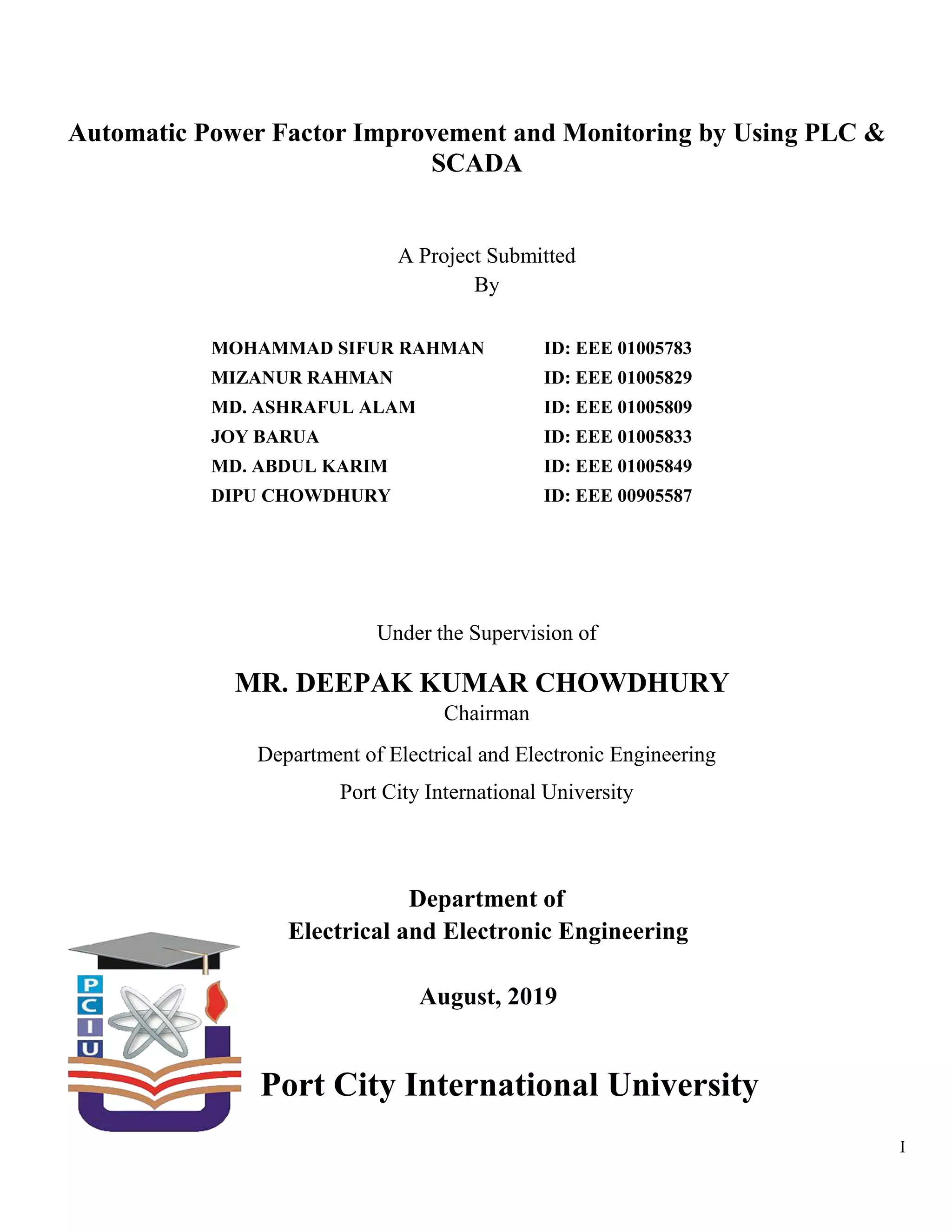 Automatic power factor_improvement_and_monitoring_by_using_plc[1] | PDF