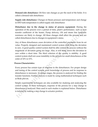 Automatic process controls in a Thermal Power Station | PDF