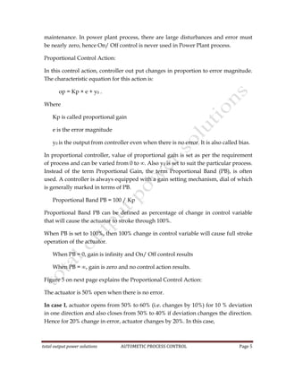 Automatic process controls in a Thermal Power Station | PDF