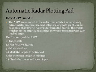 REPORT IN NAV 6 RADAR ARPA | PPTX