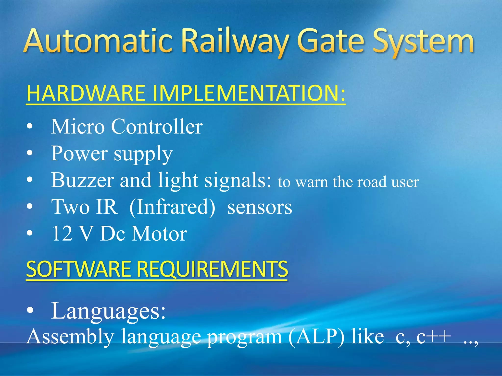 Automatic railway gate control | PDF