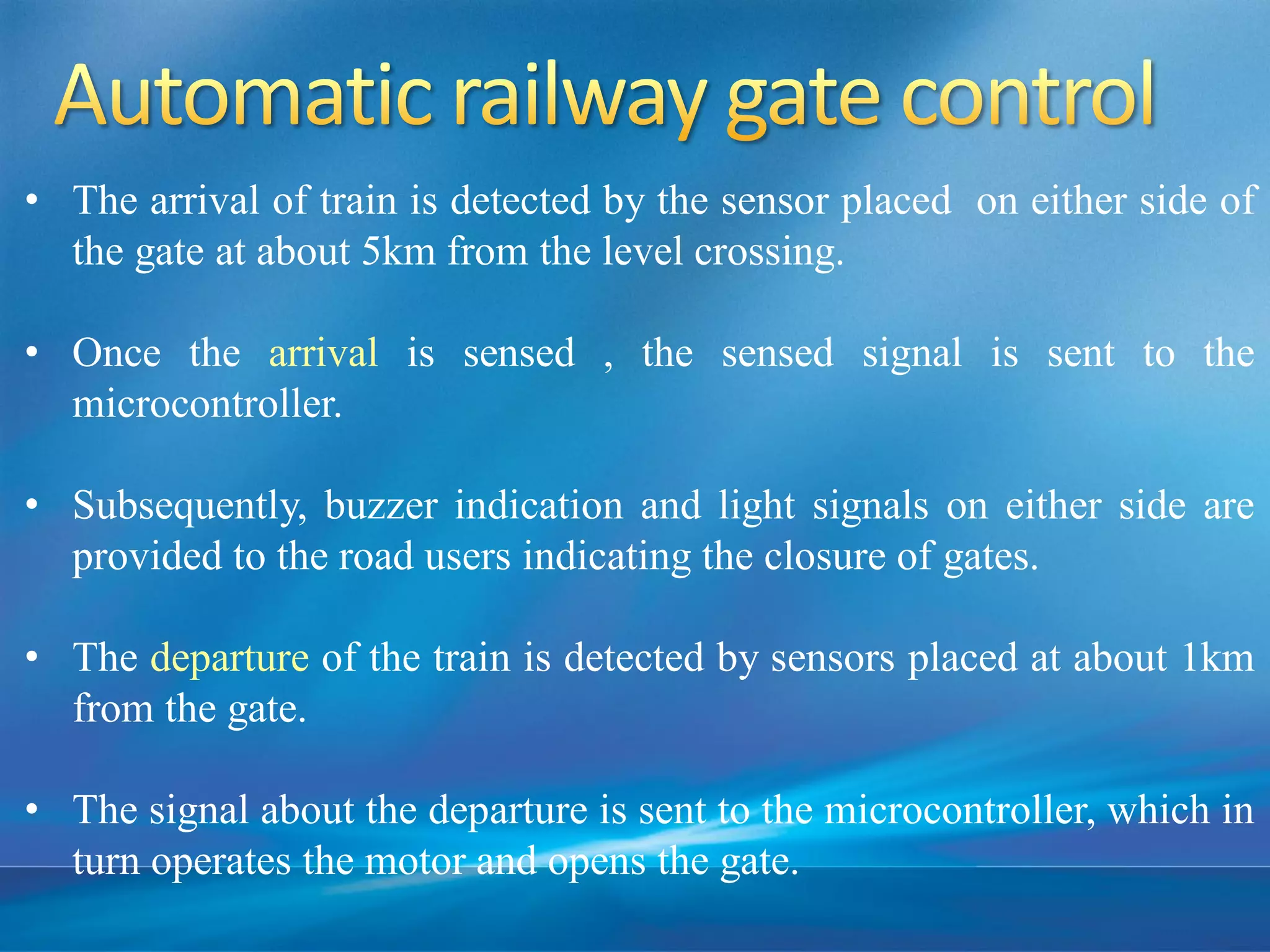 Automatic railway gate control | PDF