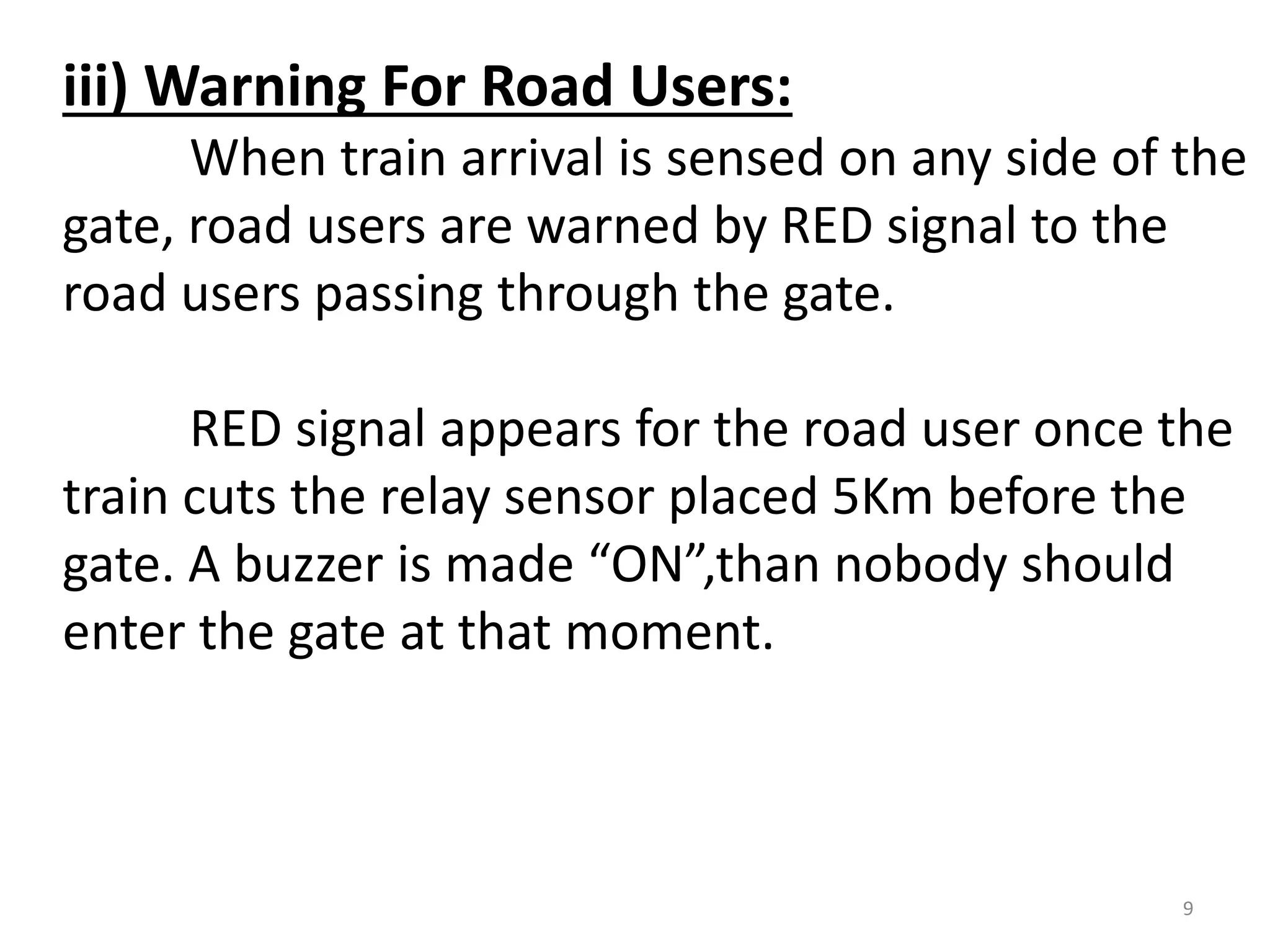 Automatic railway gate control | PPT | Free Download