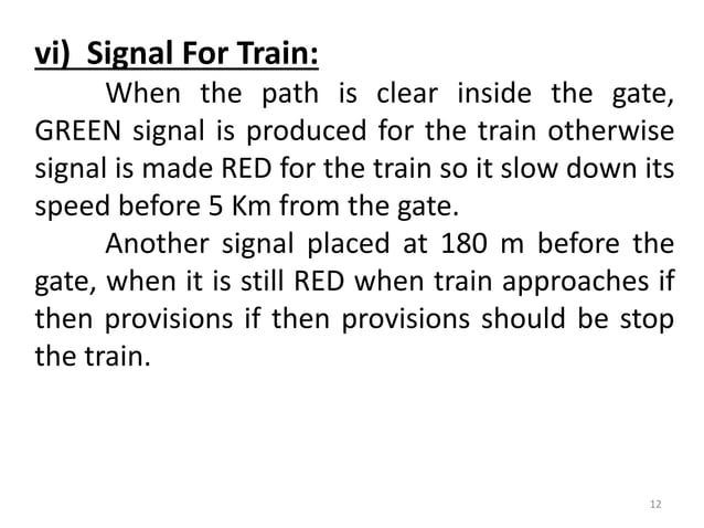 Automatic railway gate control | PPT