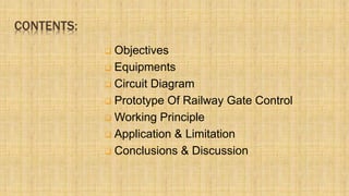 Automatic railway gate control using arduino | PPTX | Rail Travel ...