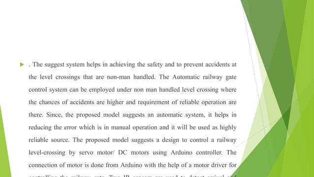 Automatic railway gate control using arduino uno | PPTX