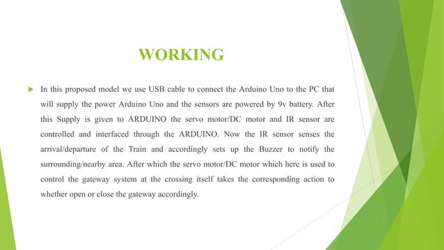 Automatic railway gate control using arduino uno | PPTX