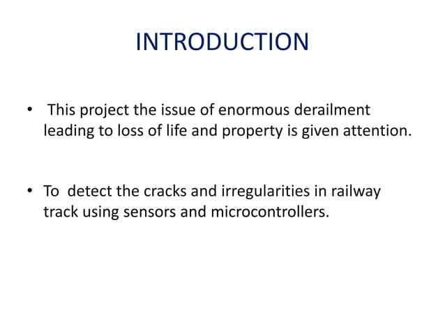 Automatic railway track crack detector | PPTX
