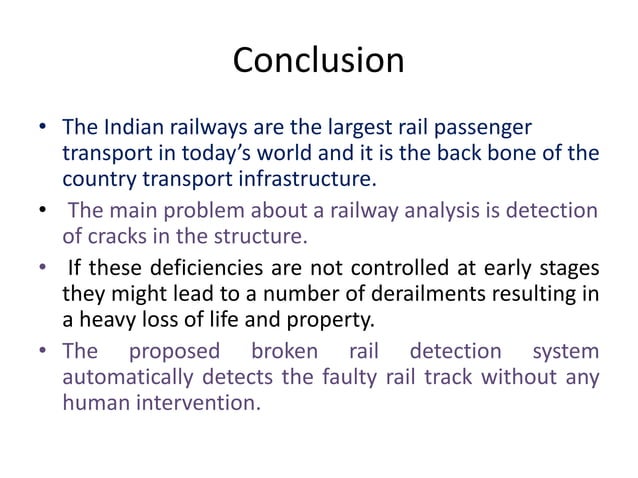 Automatic railway track crack detector | PPTX