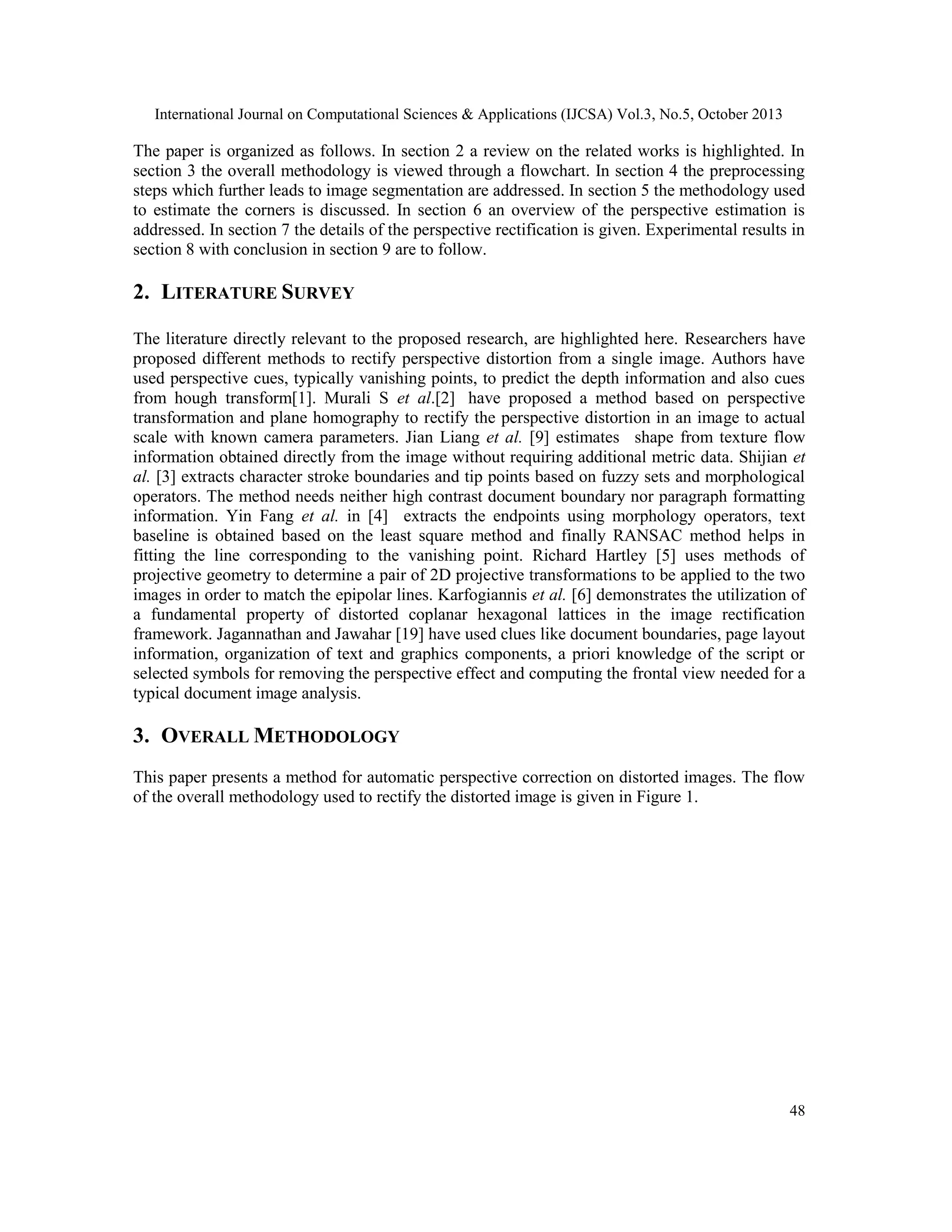 Automatic rectification of perspective distortion from a single image using plane homography | PDF