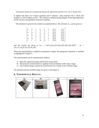 Automatic rectification of perspective distortion from a single image using plane homography | PDF
