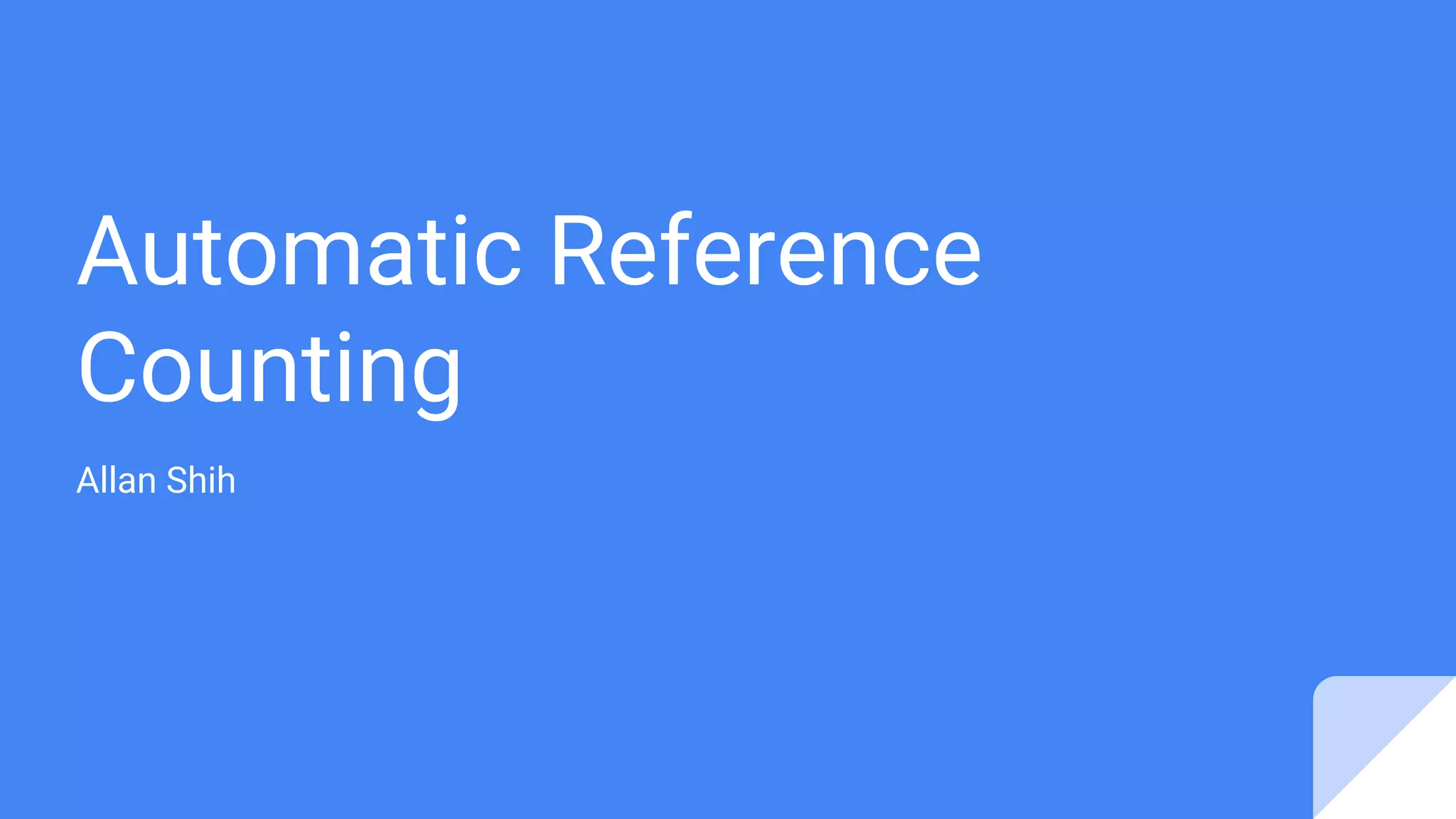 Automatic Reference Counting In Swift Ppt 1343