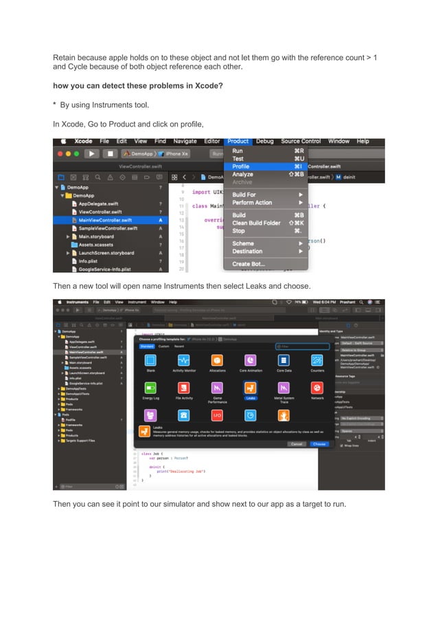Automatic reference counting (arc) and memory management in swift | PDF