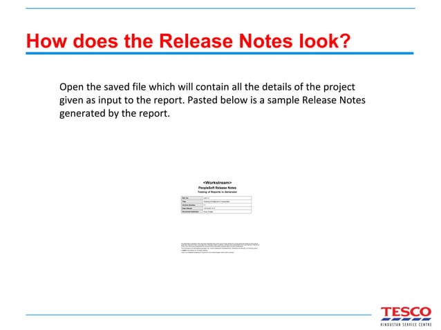 Automatic Release Notes Generation Using Xml Publisher Ppt