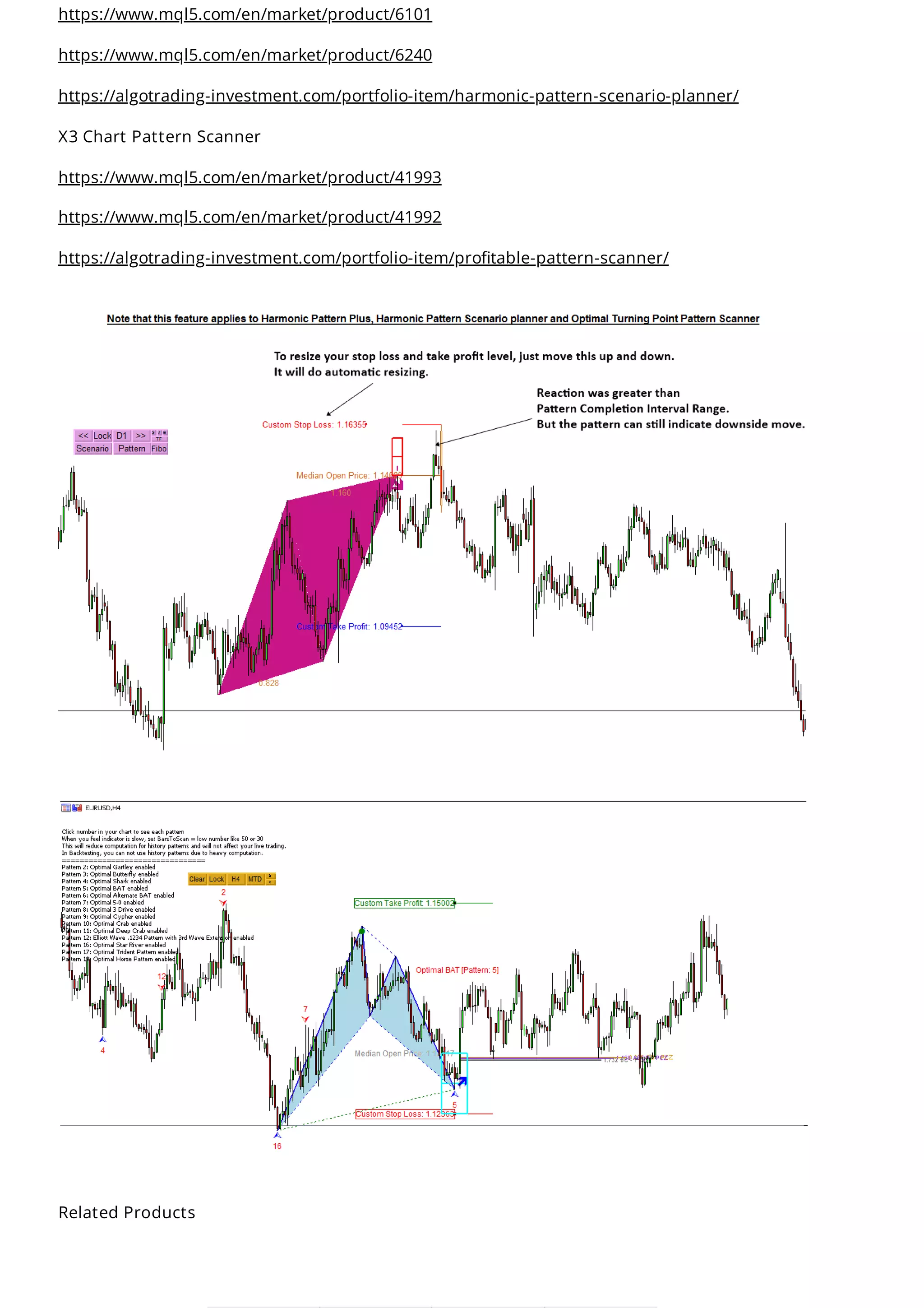 Automatic resizing your stop loss and take profit level with harmonic pattern plus (harmonic ...