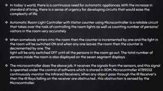 Automatic room light controller | PPTX