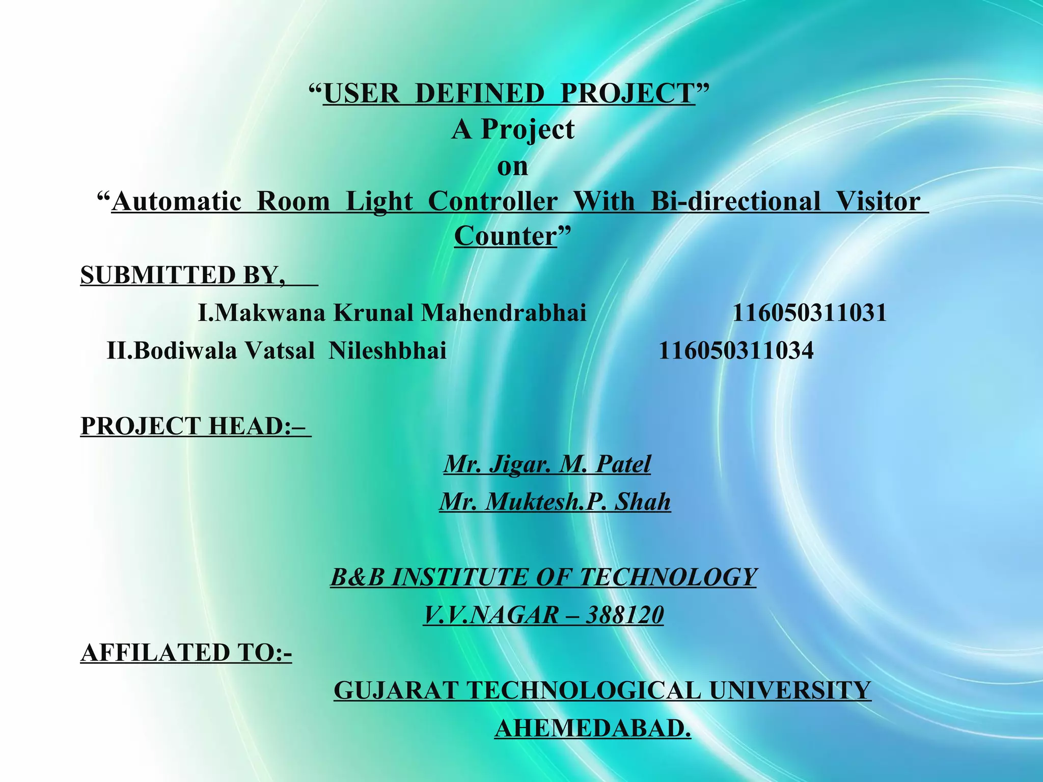 Automaticroomlightcontroller[1] | PPT