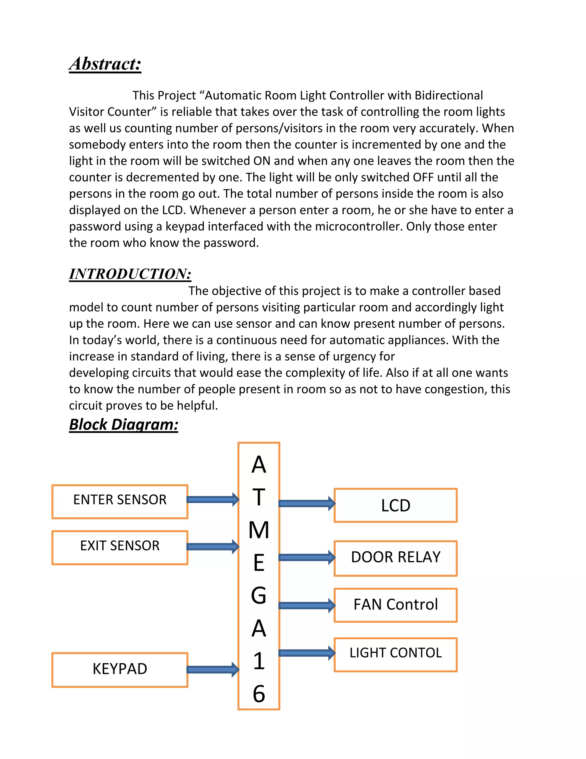 Automatic room light controller with visible counter | PDF