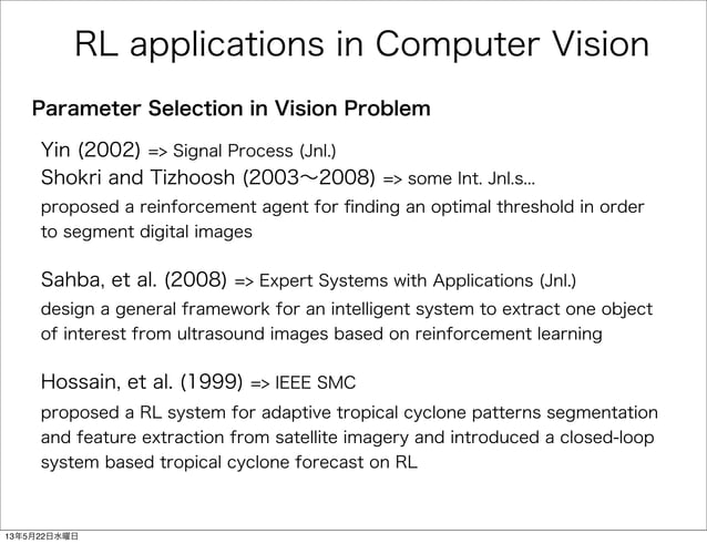 Automatic Selection Of Object Recognition Methods Using Reinforcement