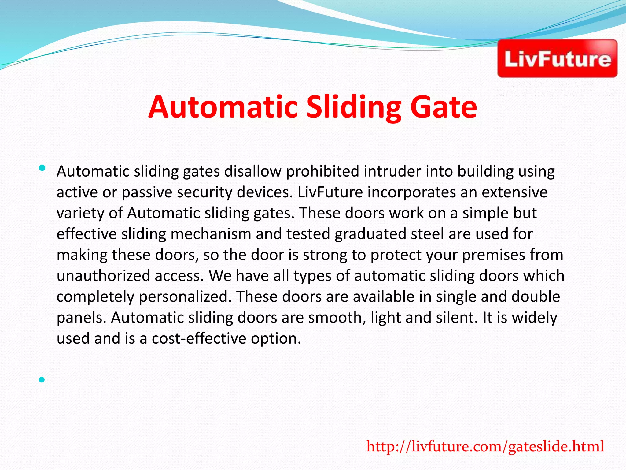 Automatic sliding gate | PPT