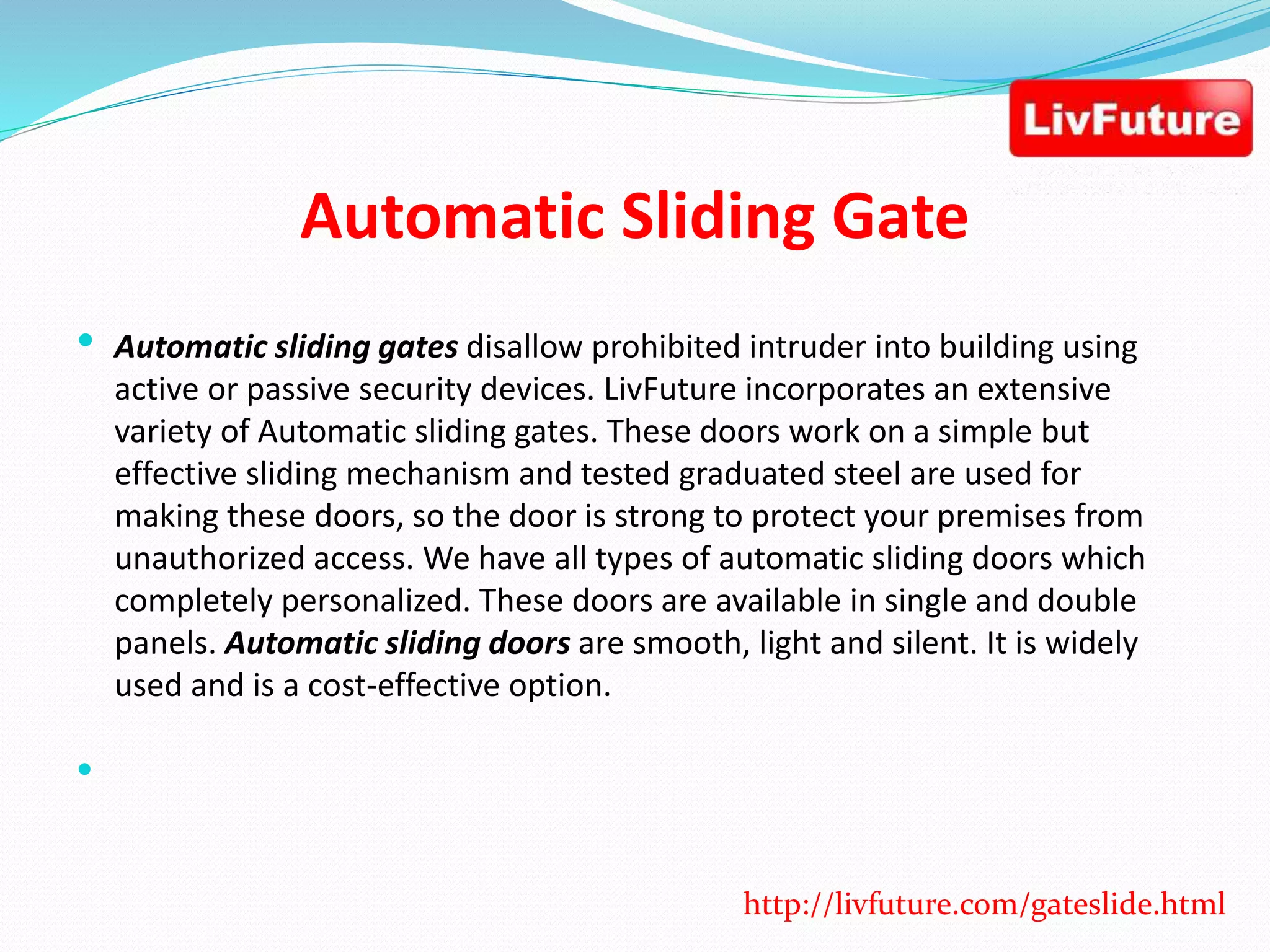 Automatic sliding gate | PPT
