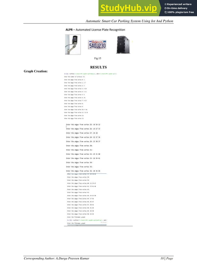 Automatic Smart Car Parking System Using Iot And Python Pdf Internet Computing