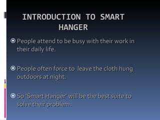 Automatic smart hanger final project | PPT