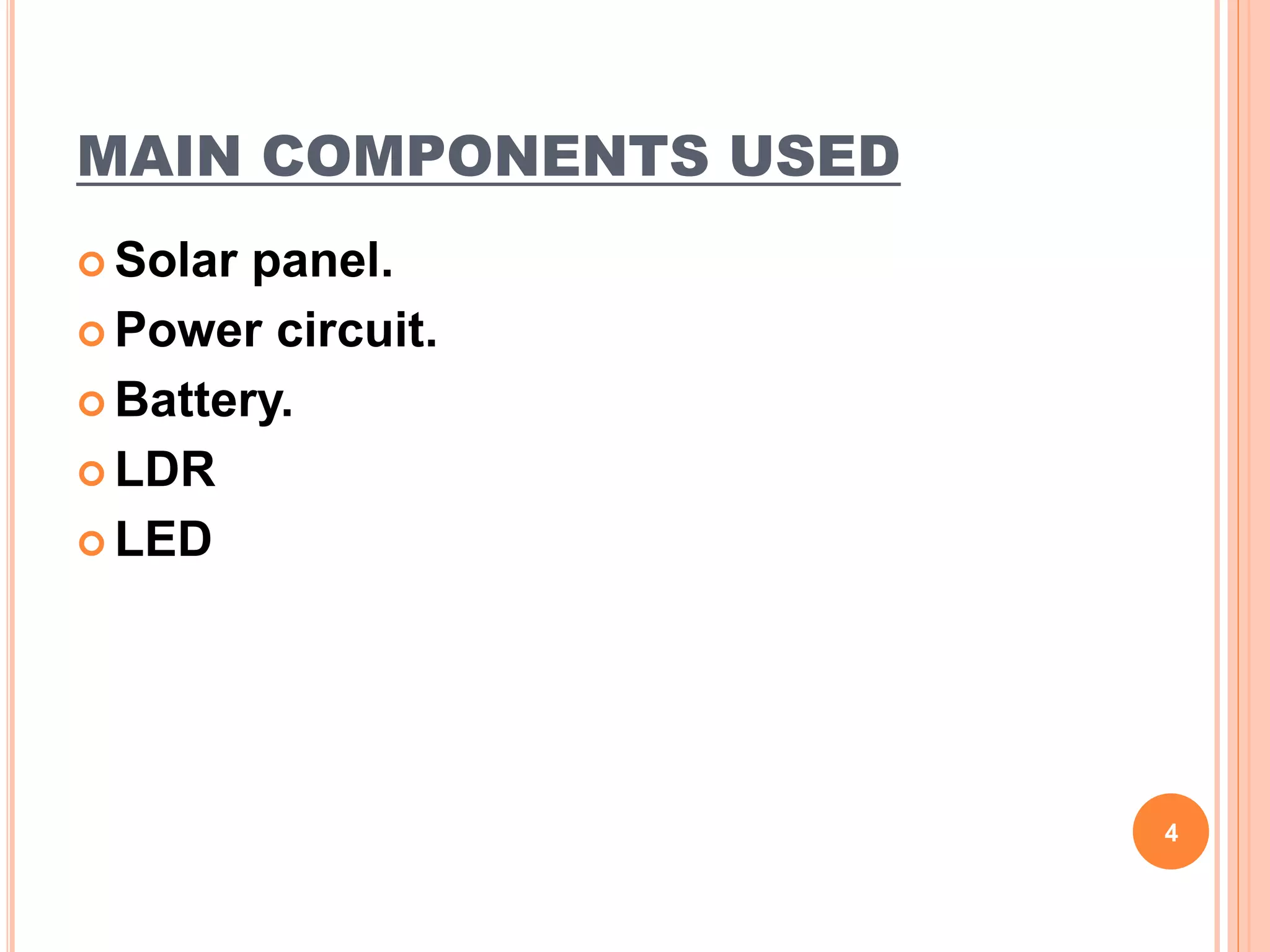 Automatic solar street light sysytem | PPTX