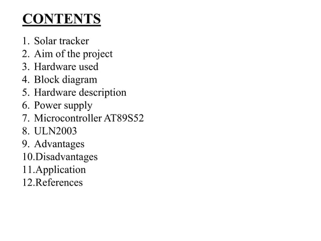 Automatic solar tracking system | PPTX