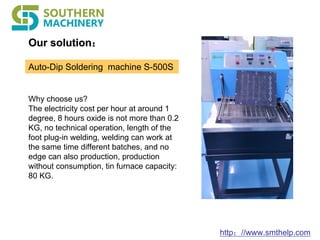Automatic solder dipping machine | PDF