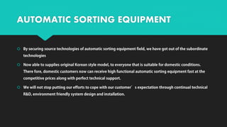 Automatic sorting equipment | PDF | IT and Internet Support | Internet