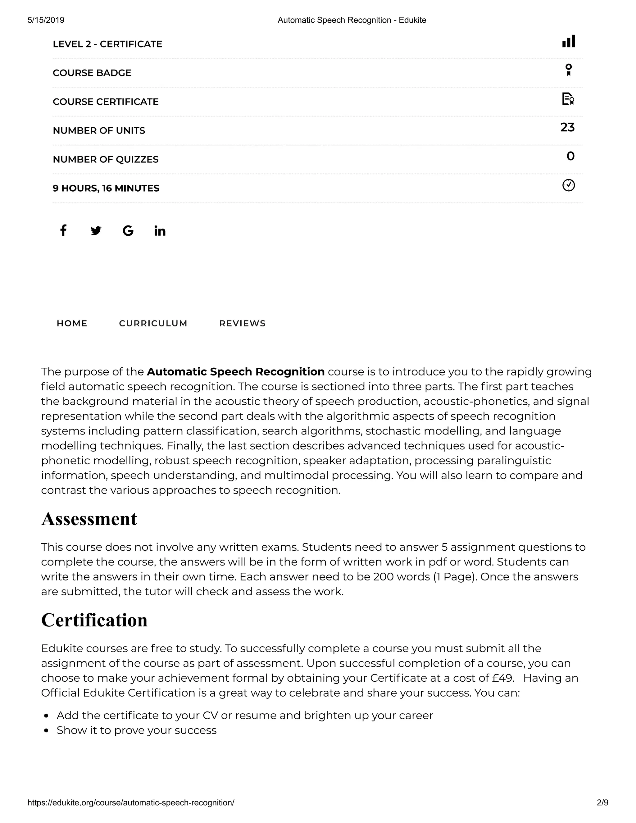 Automatic Speech Recognition - Edukite | PDF