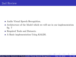 Automatic speech recognition system using deep learning | PDF
