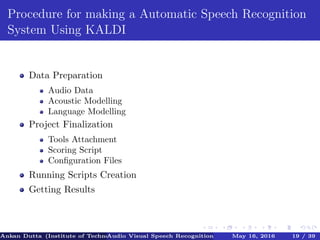 Automatic speech recognition system using deep learning | PDF