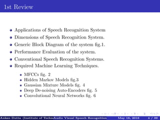 Automatic speech recognition system using deep learning | PDF