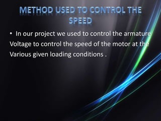 Automatic speed control of DC motor | PPTX | Radio Control | Hobbies ...