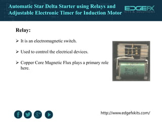 Automatic Star Delta Starter Using Relays And Adjustable Electronic ...
