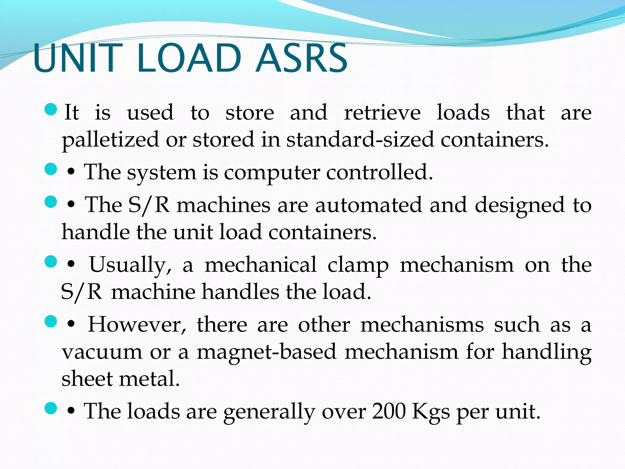 Automatic storage and retrieval system | PPT
