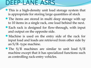 Automatic storage and retrieval system | PPT