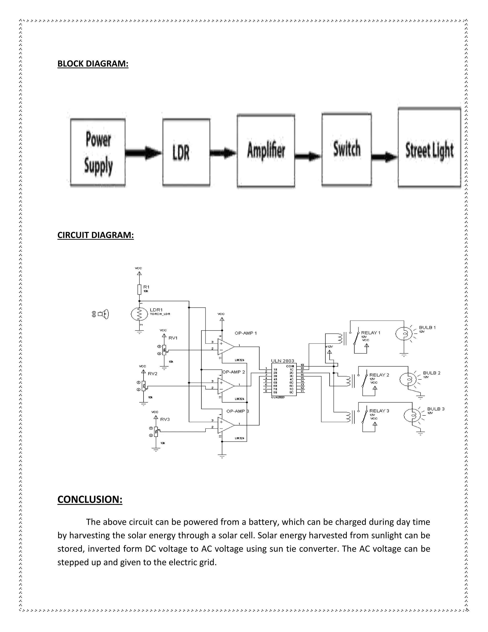 Automatic street light control system | DOCX