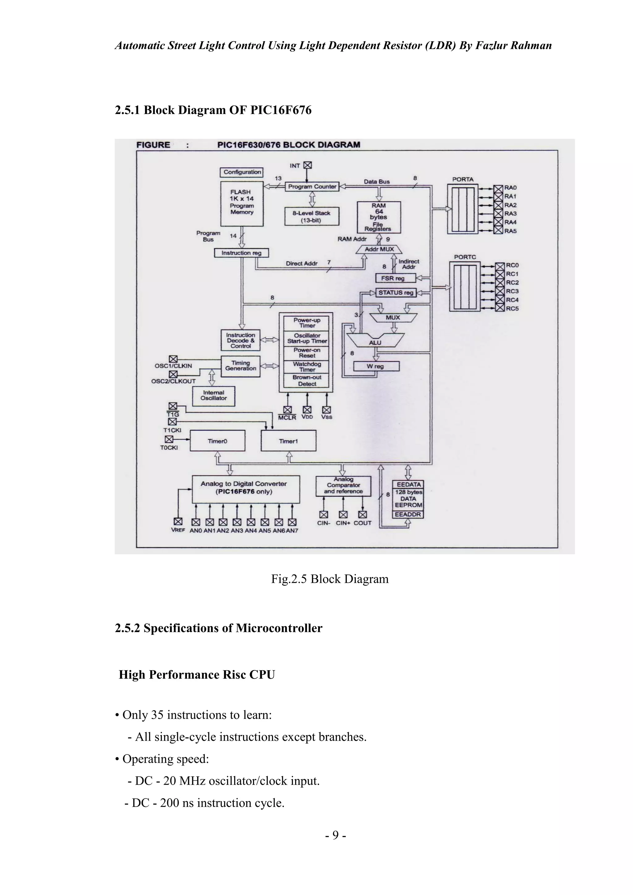 Automatic street light control using LDR. | PDF