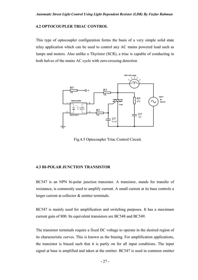 Automatic street light control using LDR. | PDF