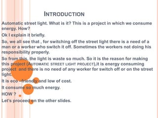 automatic street light | PPTX
