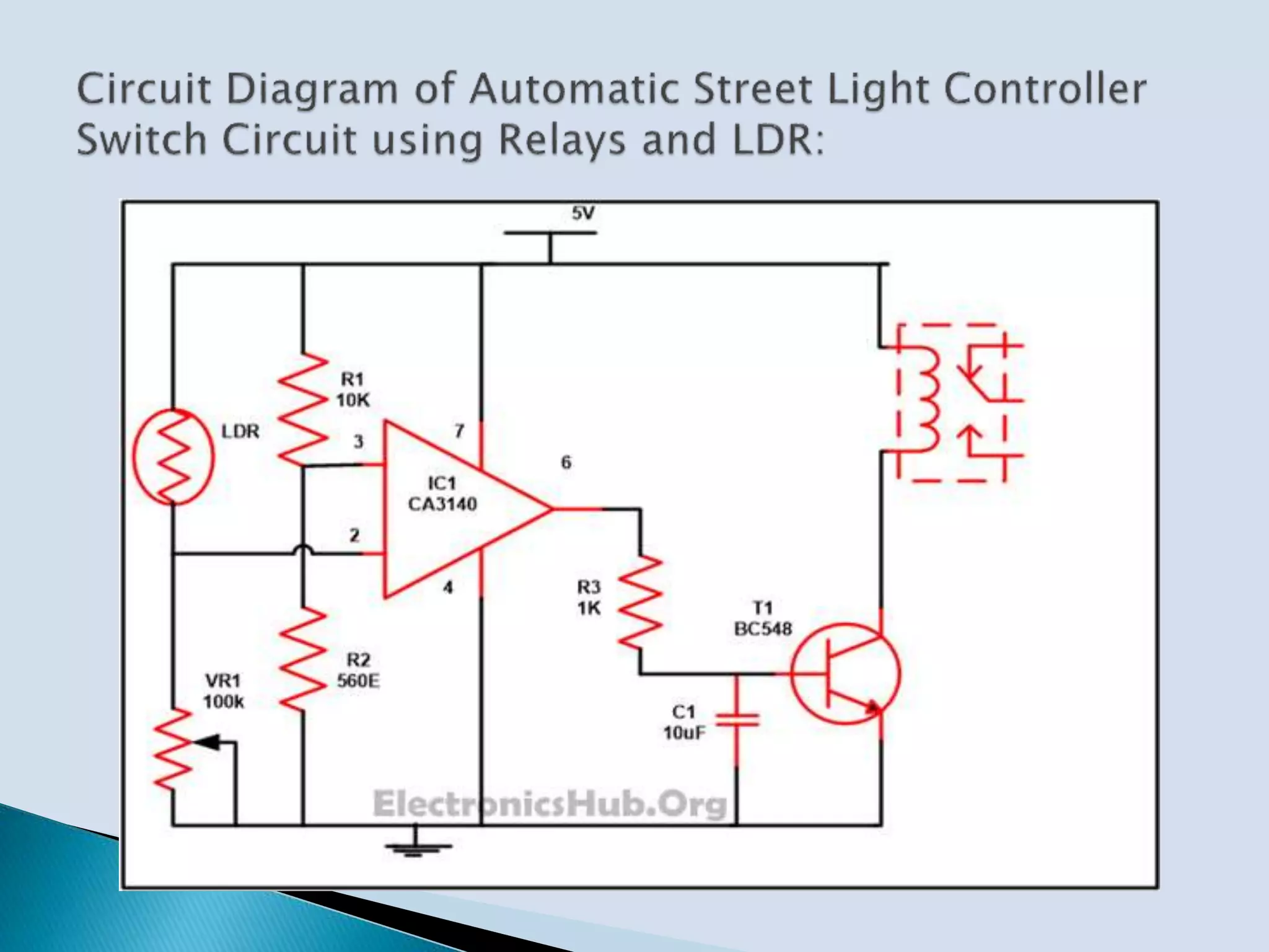 Automatic street light using ldr and relay | PPT