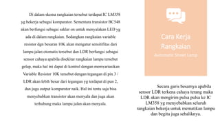 Automatic Street Light Using LDR (Lampu Jalan Otomatis Menggunakan LDR ...