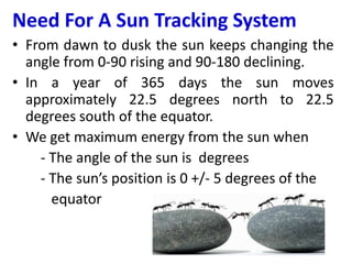 Automatic sun tracking system | PPTX | Physics | Science