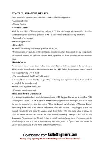 Automatic sun tracking system asts | PDF