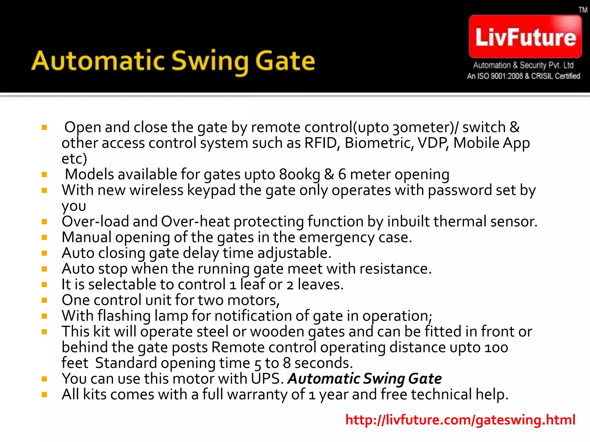 Automatic swing gate | PPT
