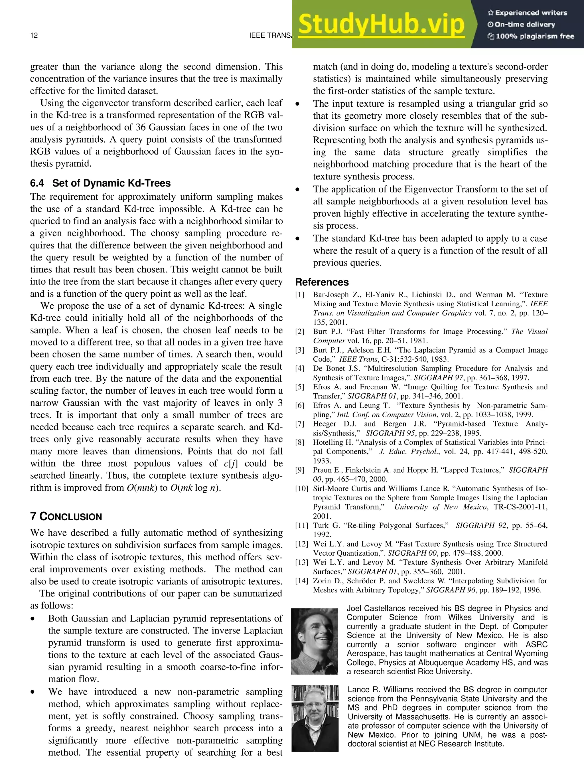 Automatic Synthesis Of Isotropic Textures On Surfaces From Sample ...